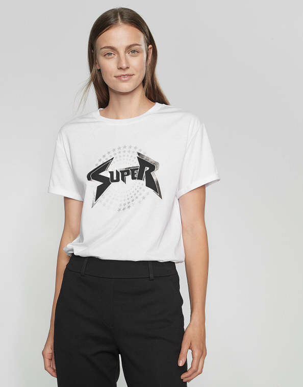 Motiv Shirt Stari print weiß online bestellen | OPUS Online Shop