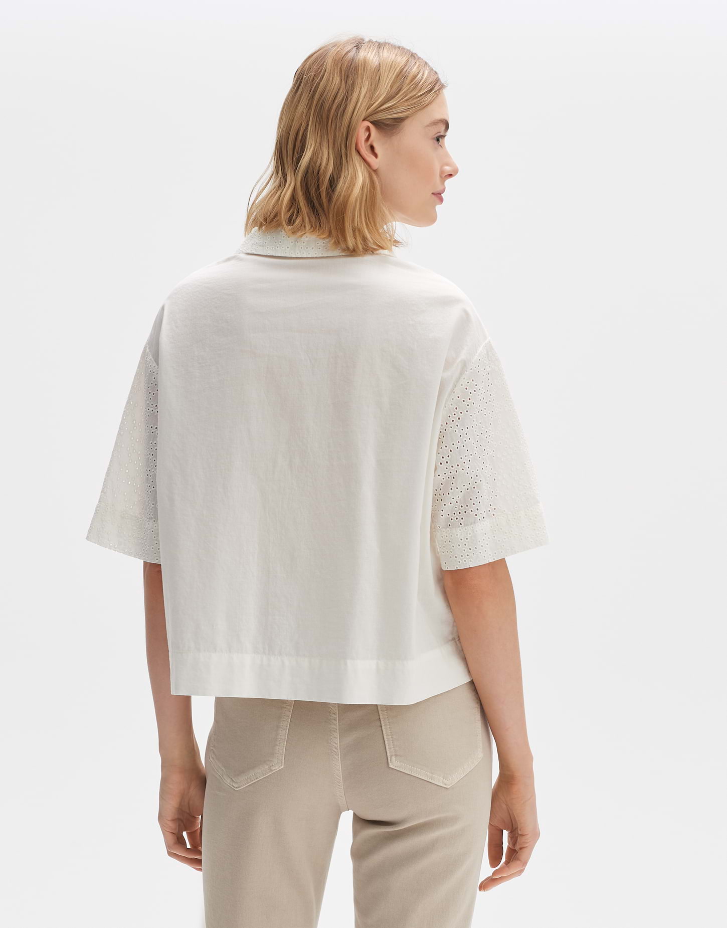 Hemdbluse Fasper lace weiß online bestellen | OPUS Online Shop