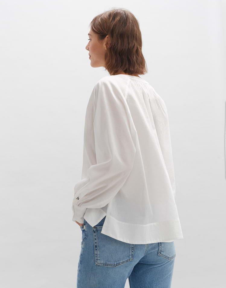 Langarmbluse Felis weiß online bestellen | OPUS Online Shop