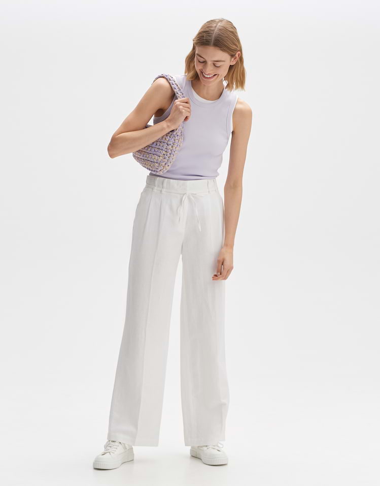Wide Leg Pants Milis breeze weiß online bestellen | OPUS Online Shop