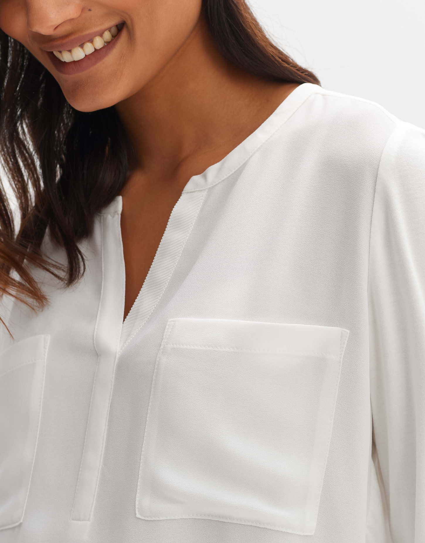 Langarmbluse Forano weiß online bestellen | OPUS Online Shop