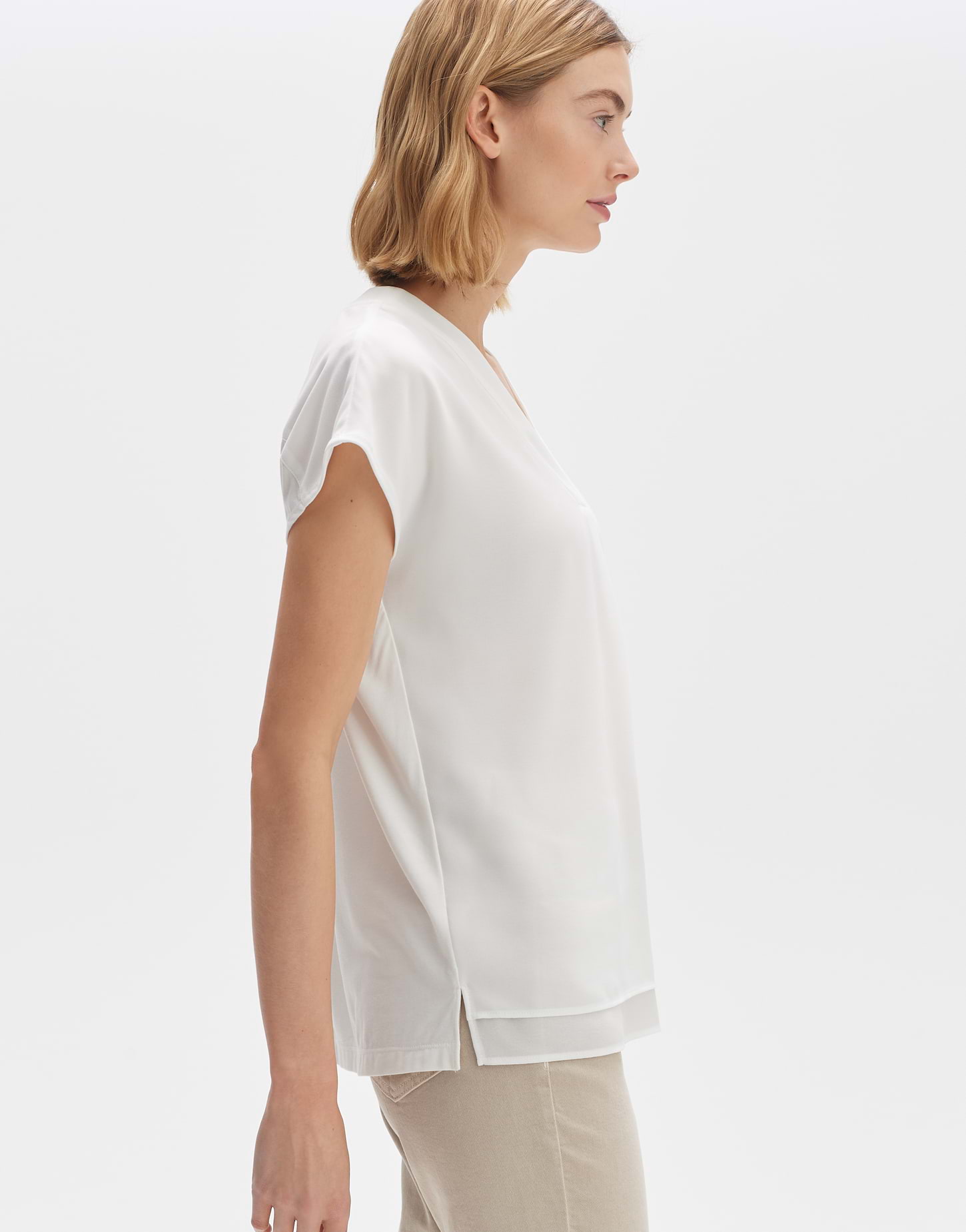 Kurzarmbluse Feliso weiß online bestellen | OPUS Online Shop