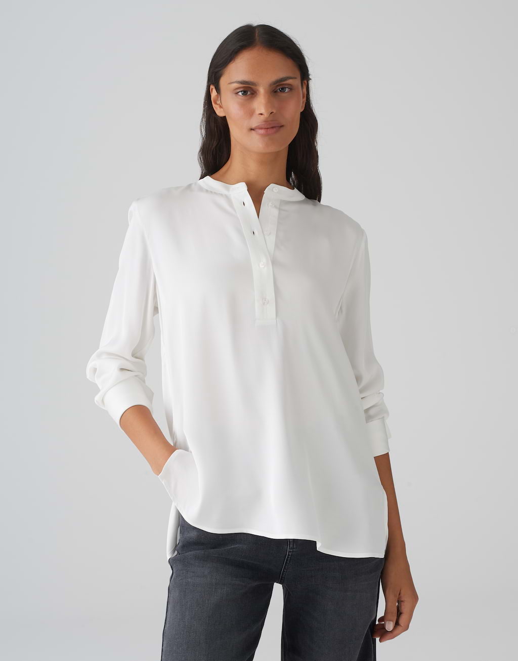 Langarmbluse Fanji weiß online bestellen | OPUS Online Shop