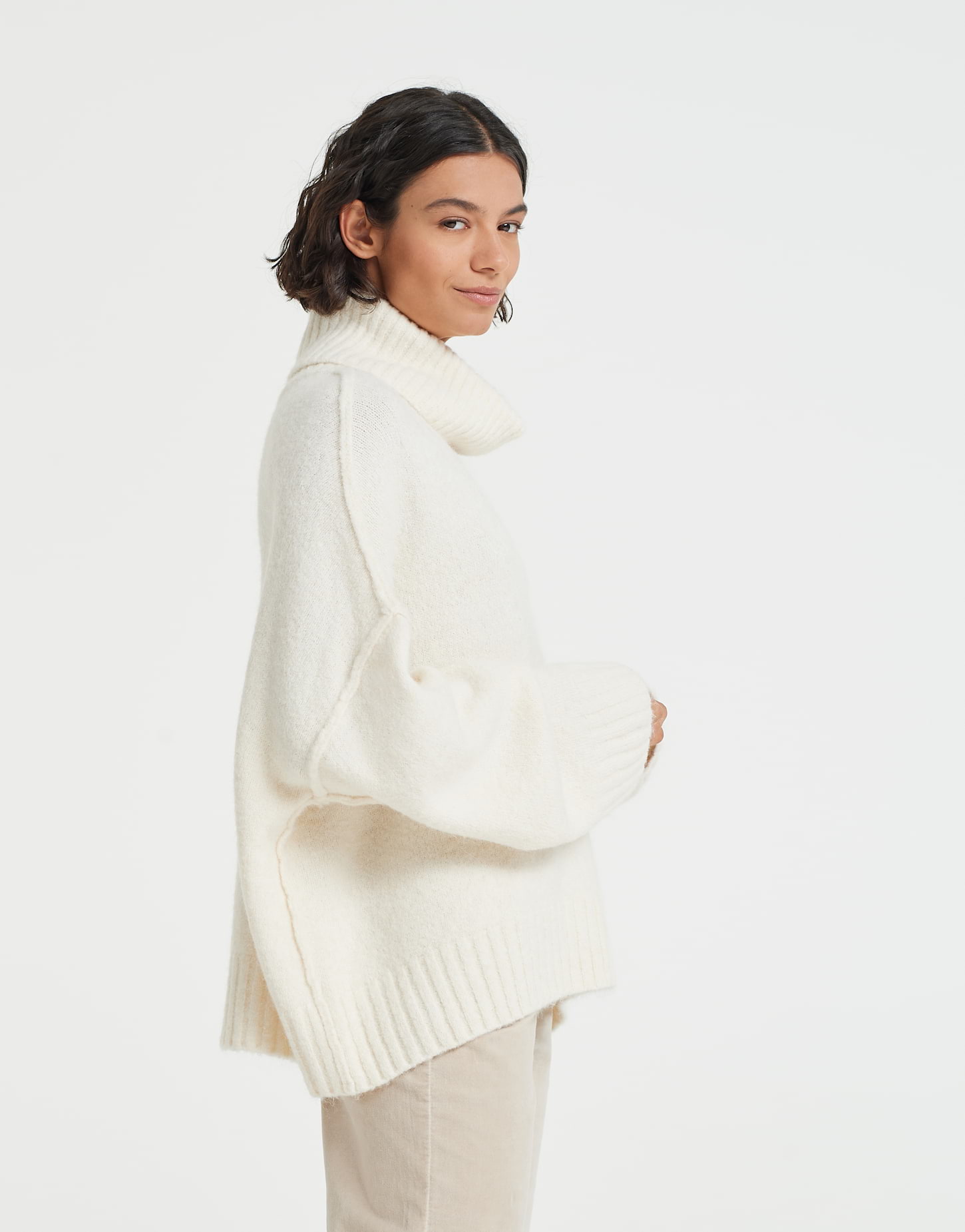 Oversize Pullover Picobo weiß online bestellen | OPUS Online Shop