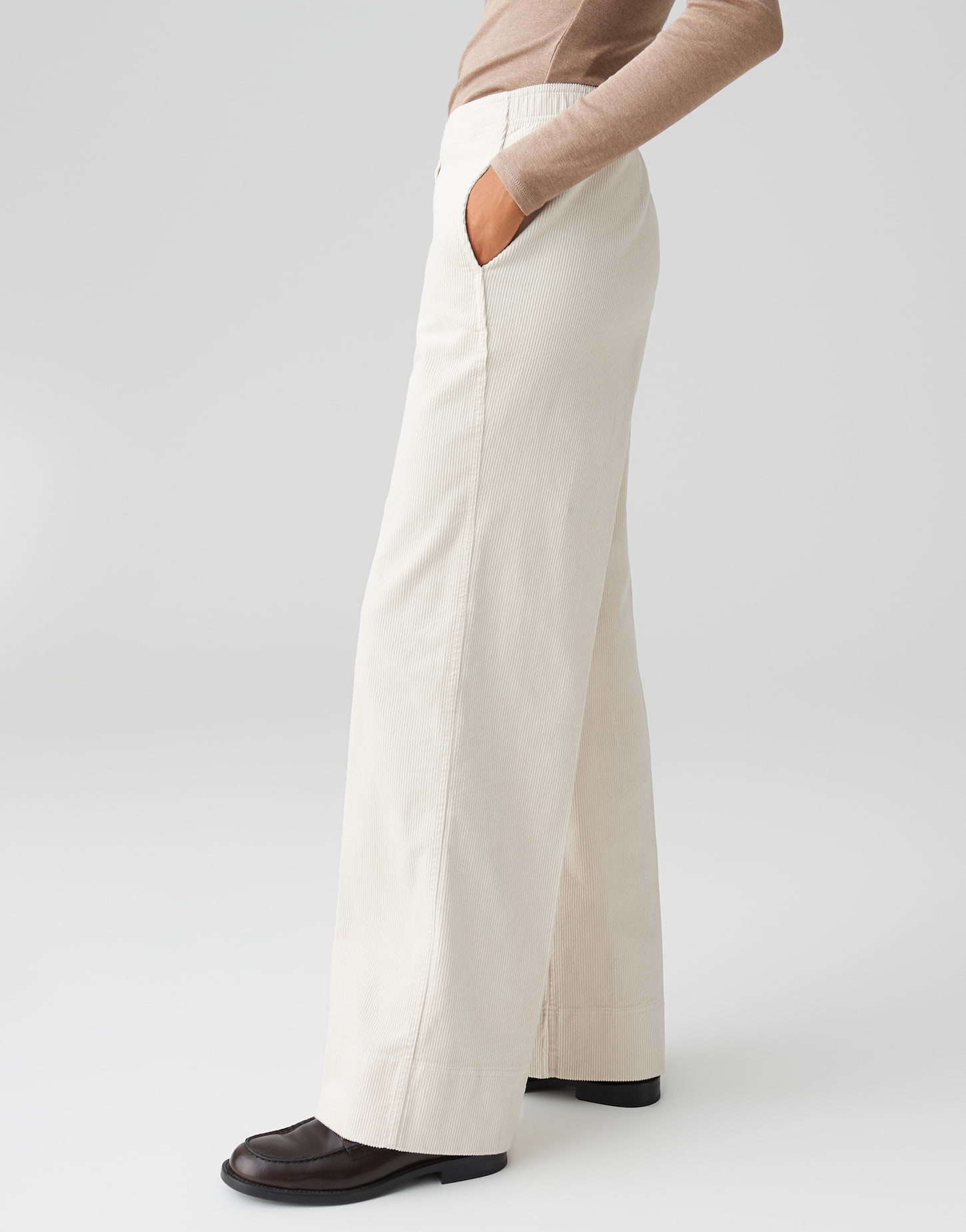 Wide Leg Pants Mileni cargo beige online bestellen | OPUS Online Shop