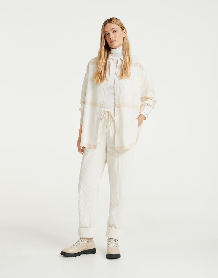 Langarmbluse Fineli snow beige online bestellen | OPUS Online Shop