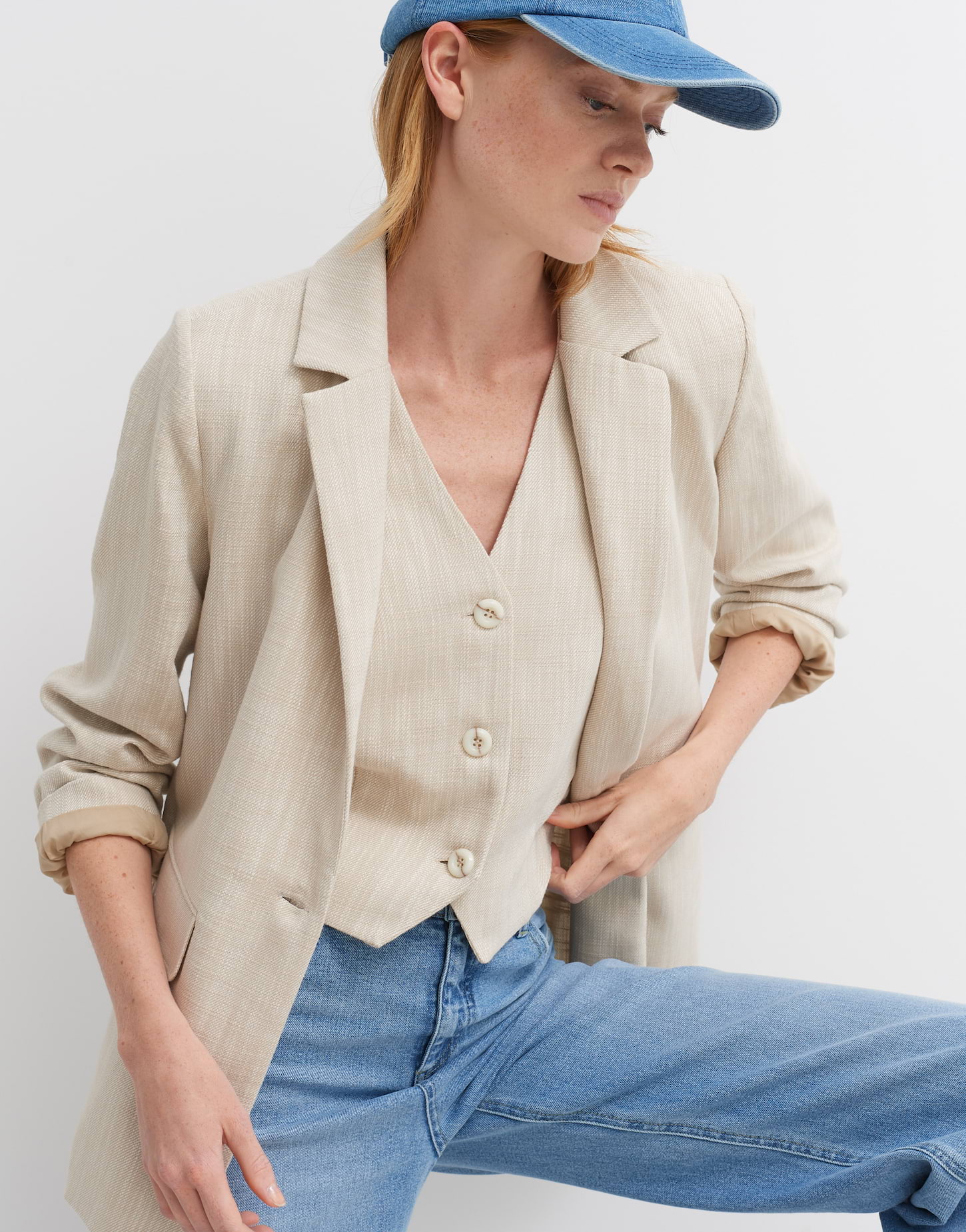 Blazer Jadima beige online bestellen | OPUS Online Shop