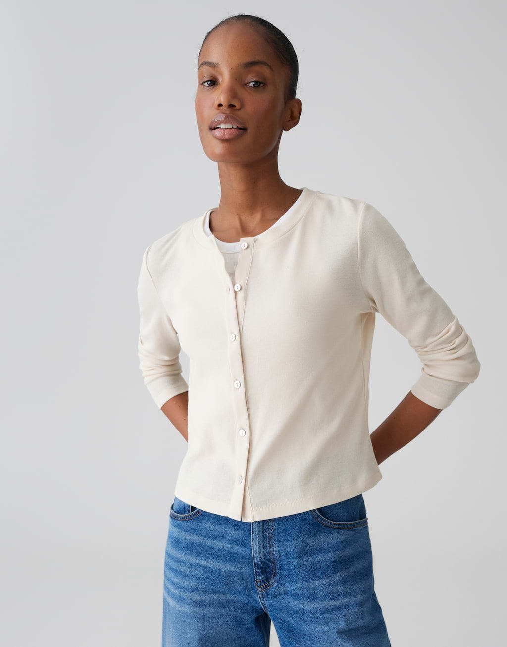 Langarmshirt Sandros beige online bestellen | OPUS Online Shop