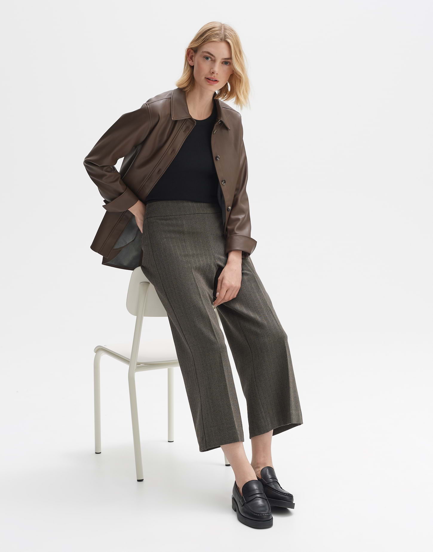 Culotte Misha herringbone braun online bestellen | OPUS Online Shop