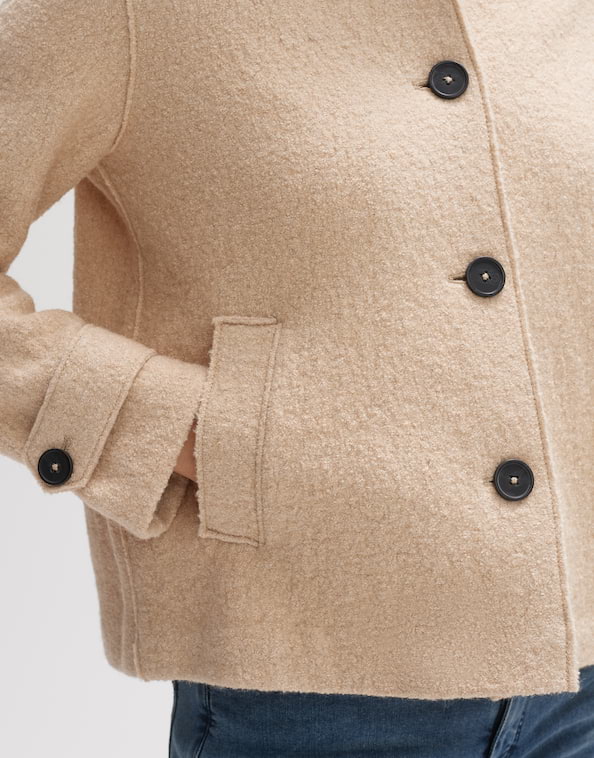 Wolljacke Hayama beige online bestellen | OPUS Online Shop