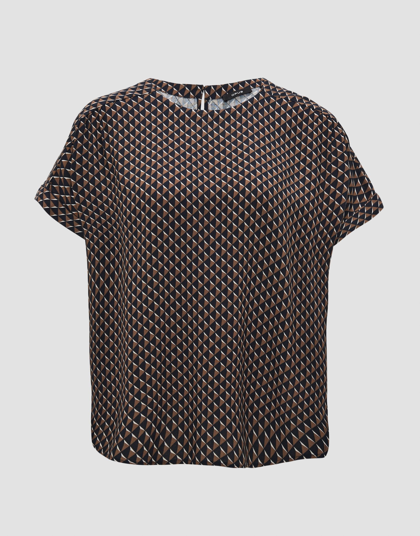 Kurzarmbluse Femka minimal braun online bestellen | OPUS Online Shop