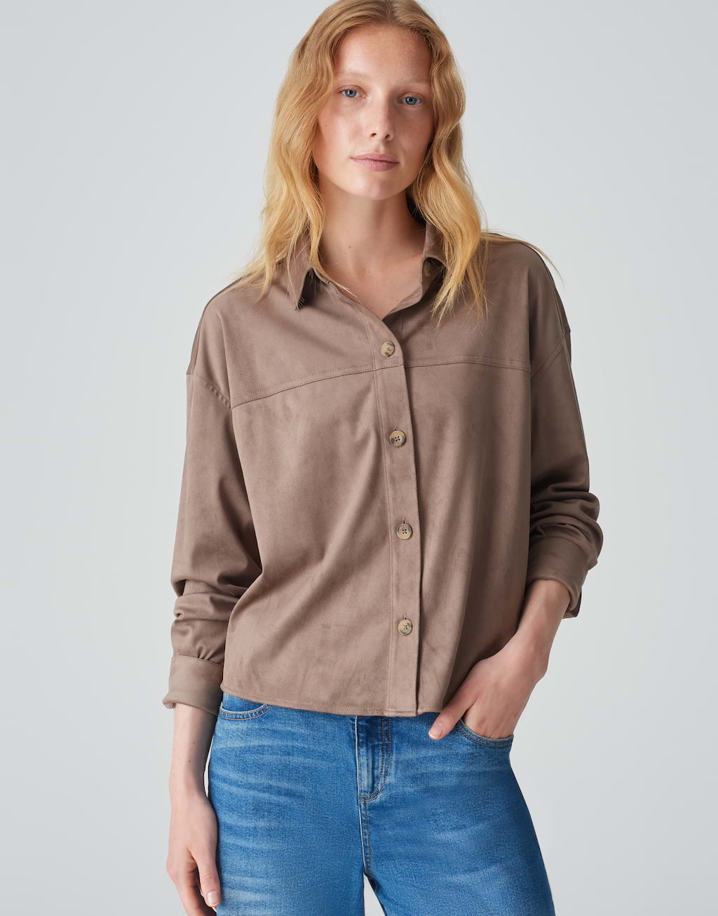 long sleeve blouse Fontega brown by OPUS | shop your favourites online