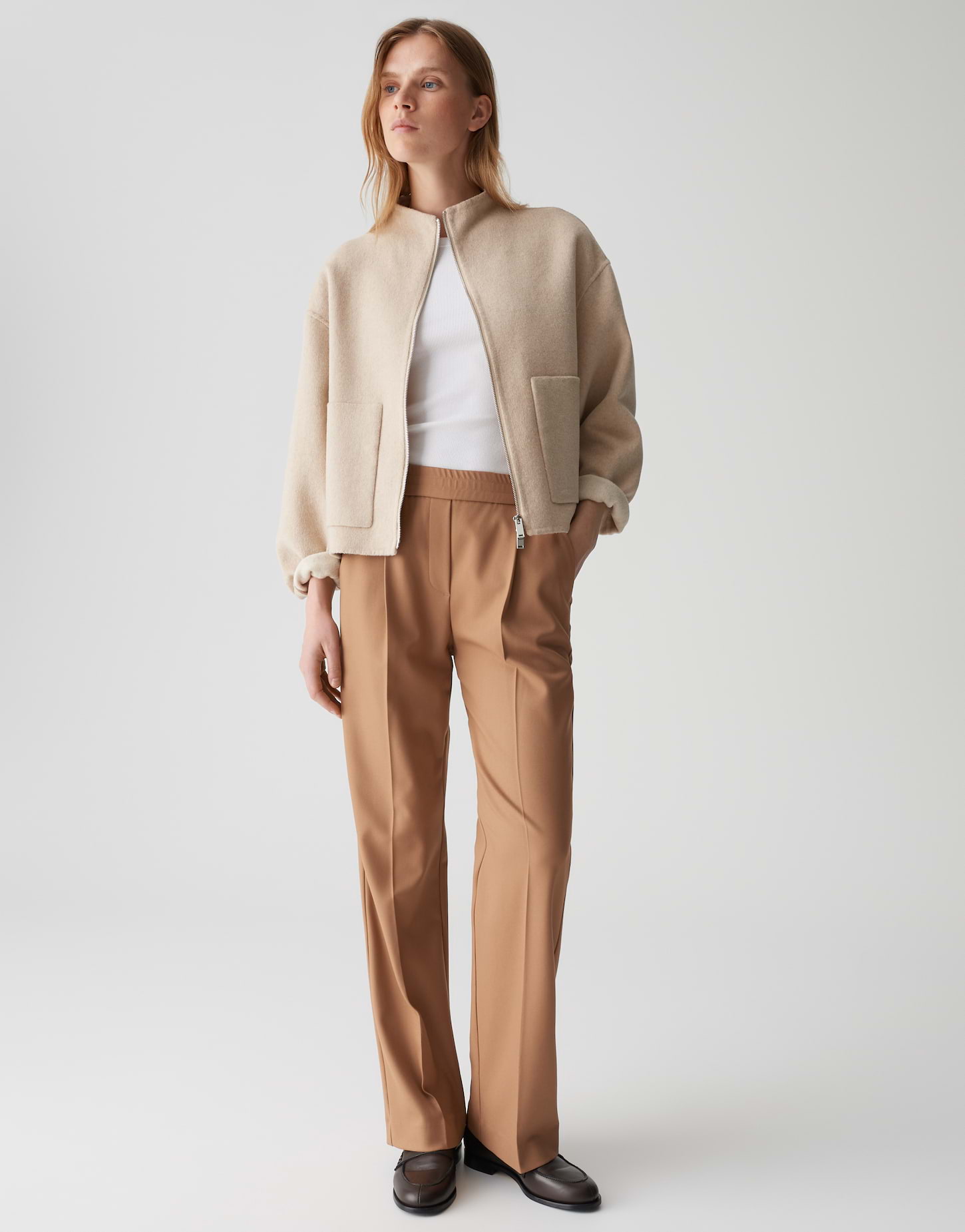 Wide Leg Pants Macie vibe bruin online bestellen | OPUS online shop