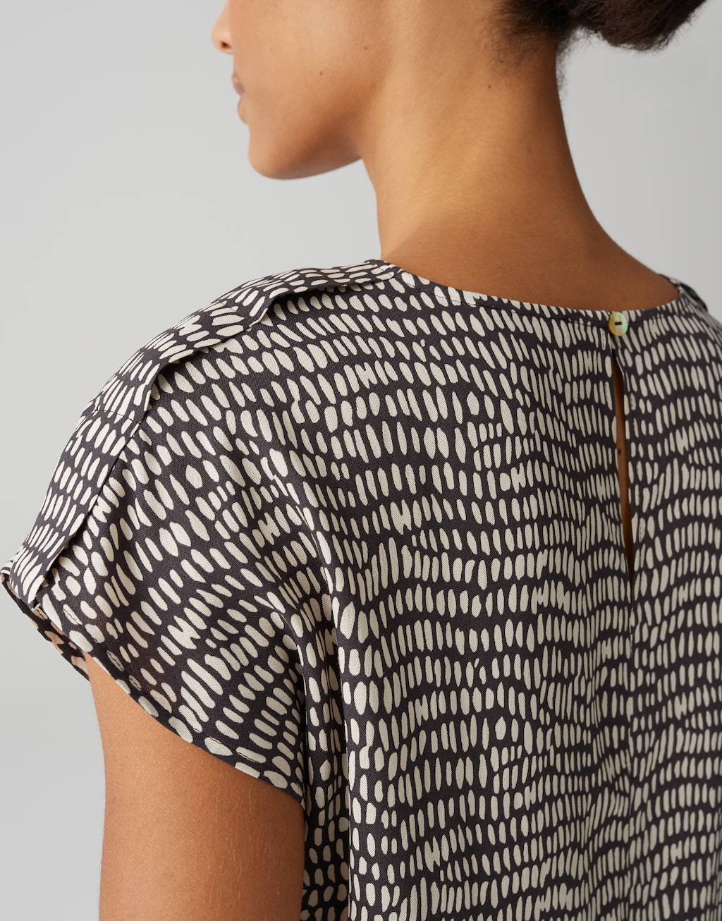 Kurzarmbluse Ferena splash braun online bestellen | OPUS Online Shop