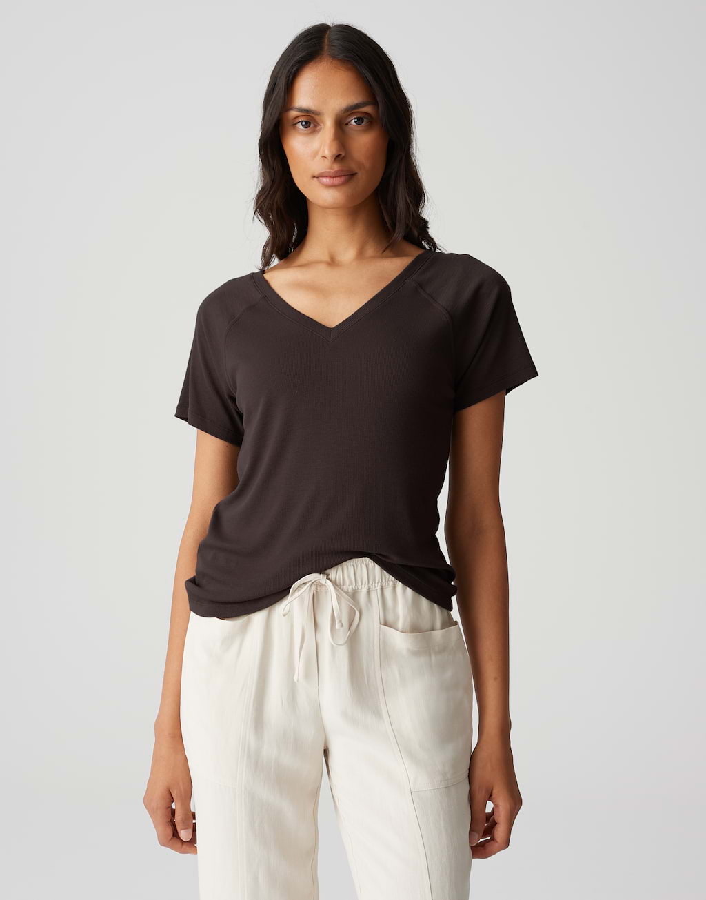 Kurzarmshirt Savella braun online bestellen | OPUS Online Shop