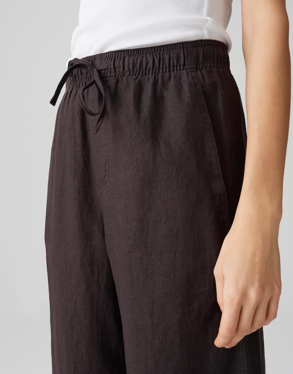 Wide Leg Pants Mileni linen braun online bestellen | OPUS Online Shop
