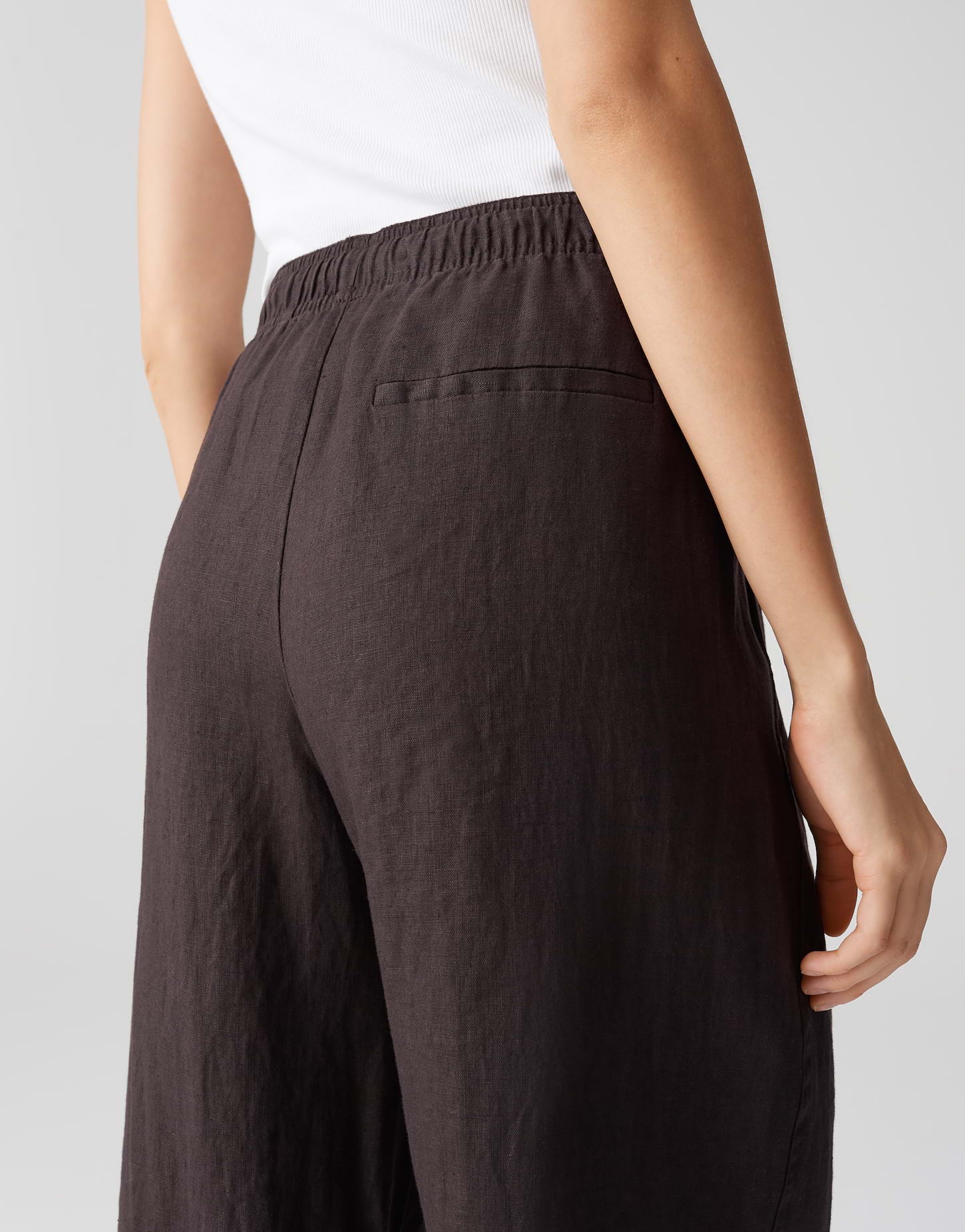 Wide Leg Pants Mileni linen braun online bestellen | OPUS Online Shop