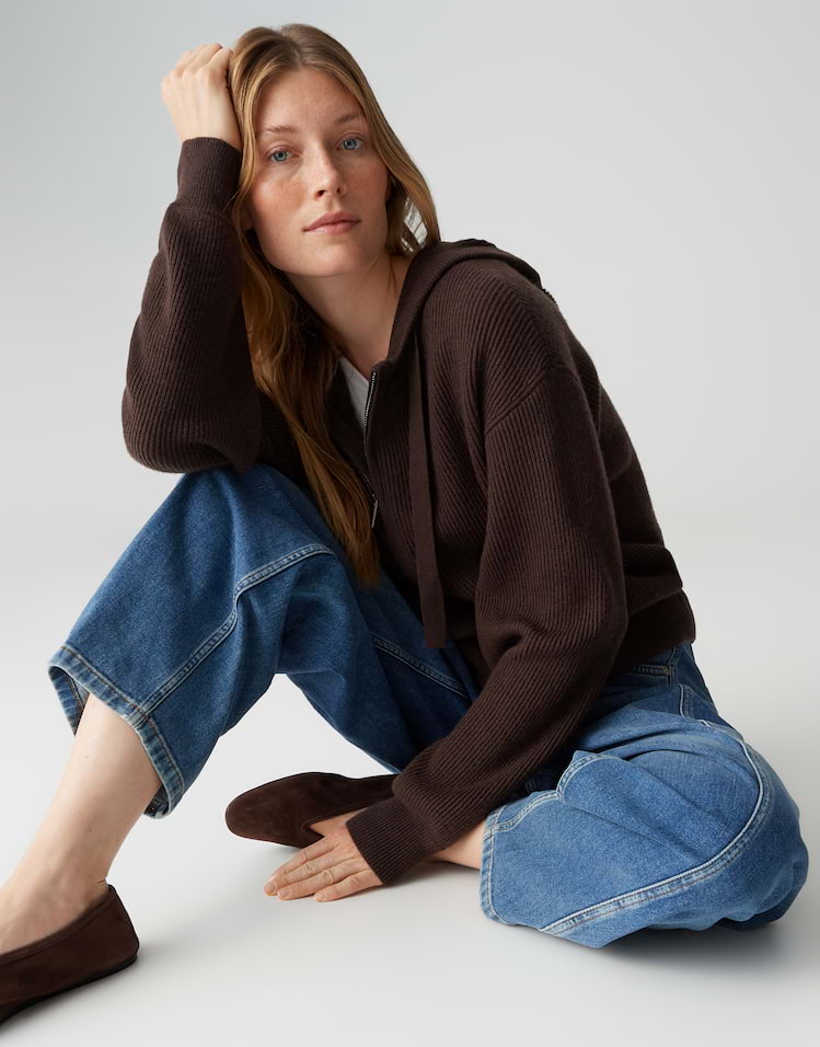 Strickjacke Deso braun online bestellen | OPUS Online Shop
