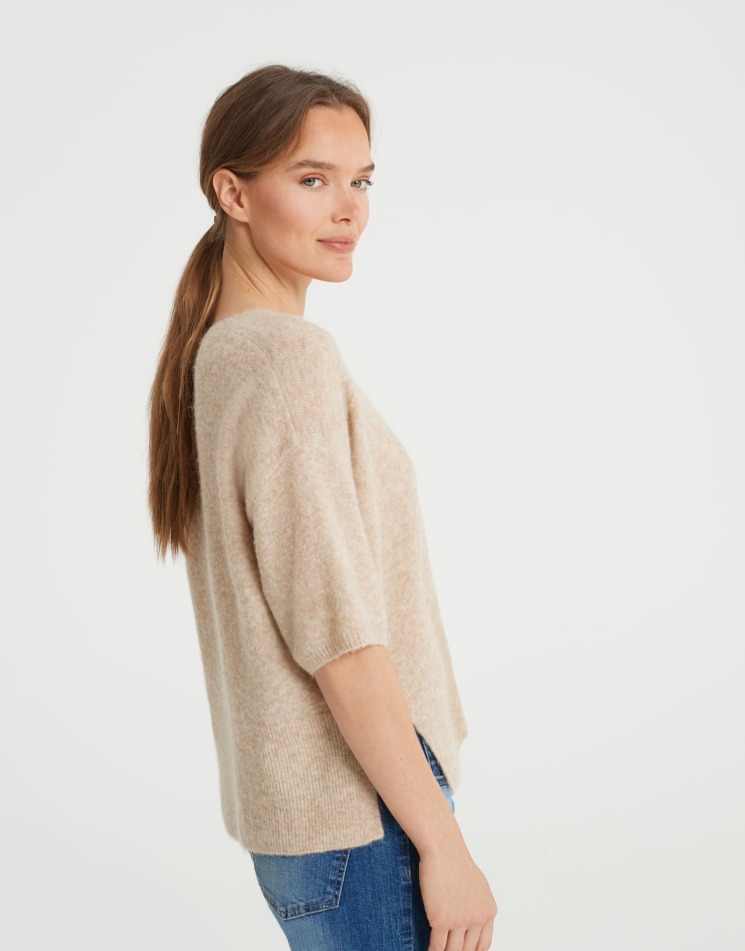 Strickpullover Pulmini beige online bestellen | OPUS Online Shop