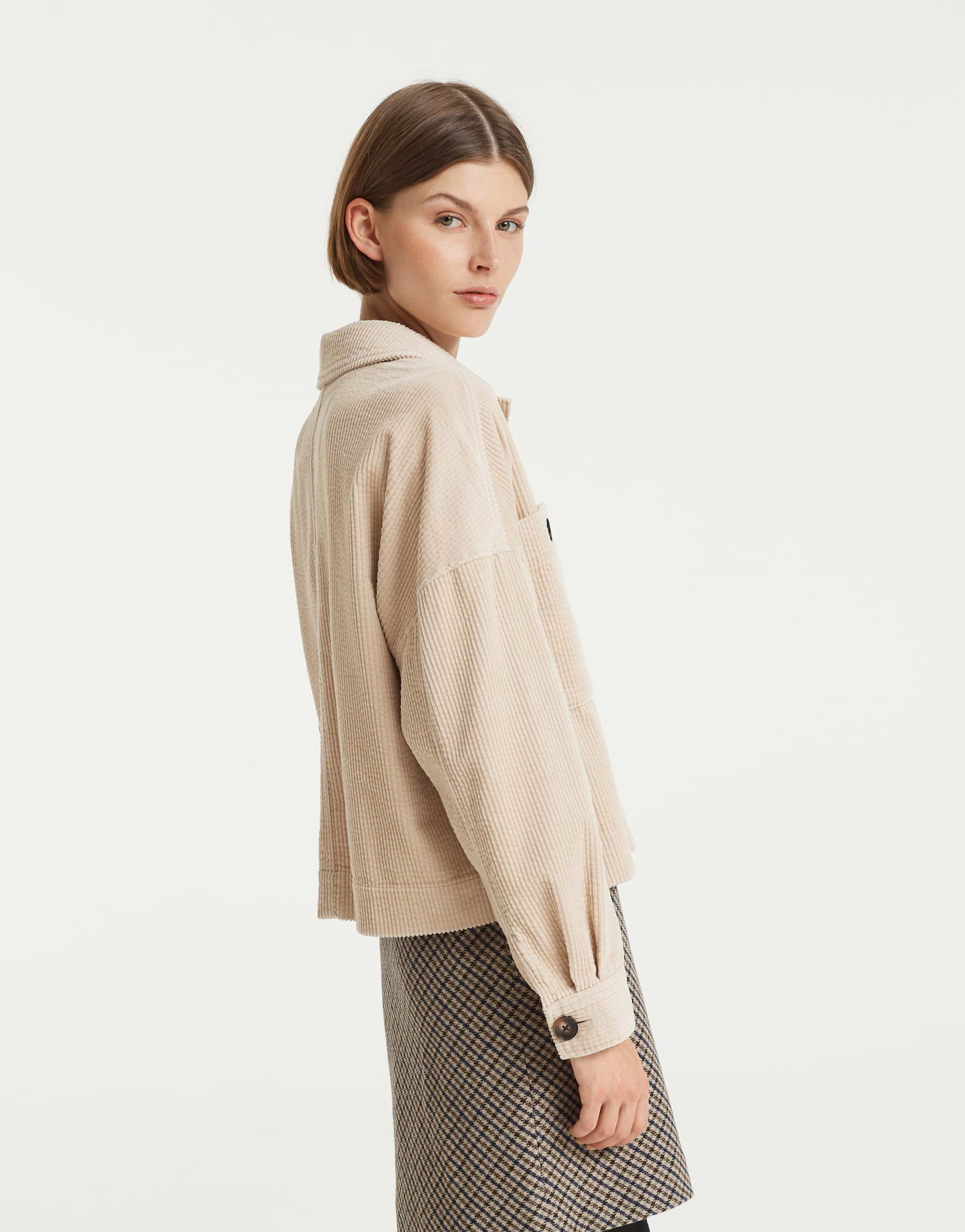 Cord jacket Haike beige by OPUS | shop your favourites online
