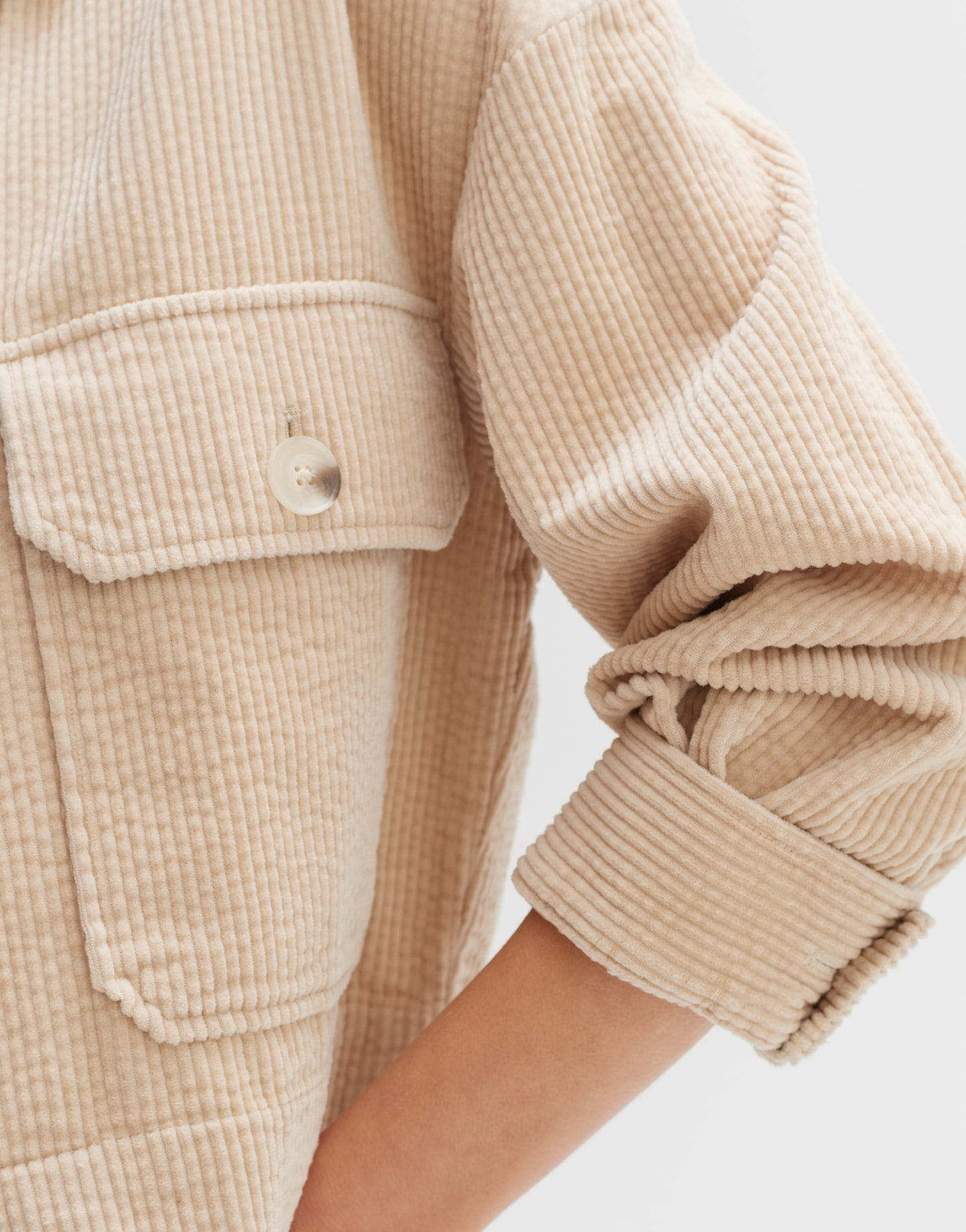 Fabelhafte Cordjacke Damen Beige Bild