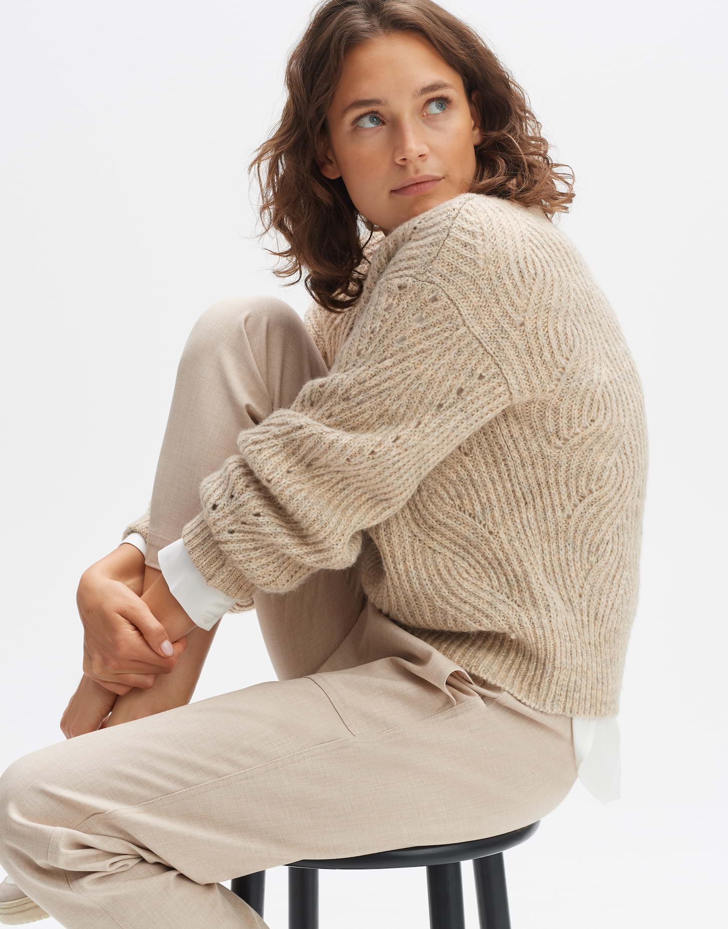 Pullover Pojama beige online bestellen | OPUS Online Shop