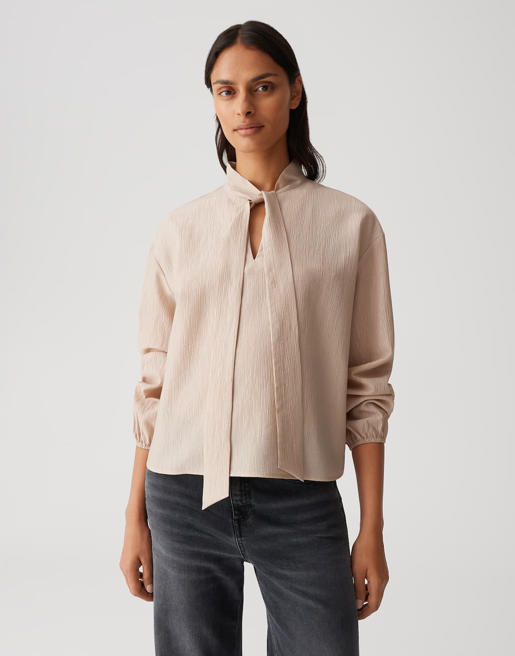 long sleeve blouse Fomantica beige by OPUS | shop your favourites online