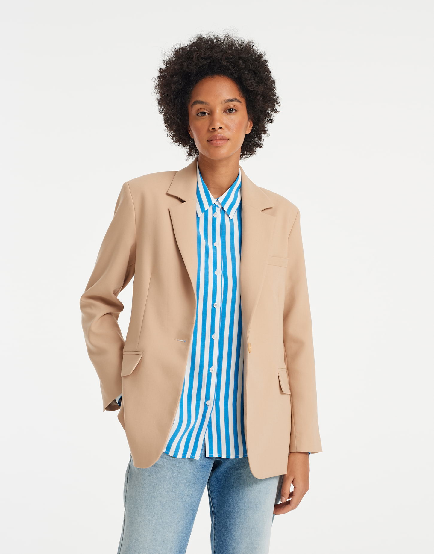 Blazer Jonola beige online bestellen | OPUS Online Shop