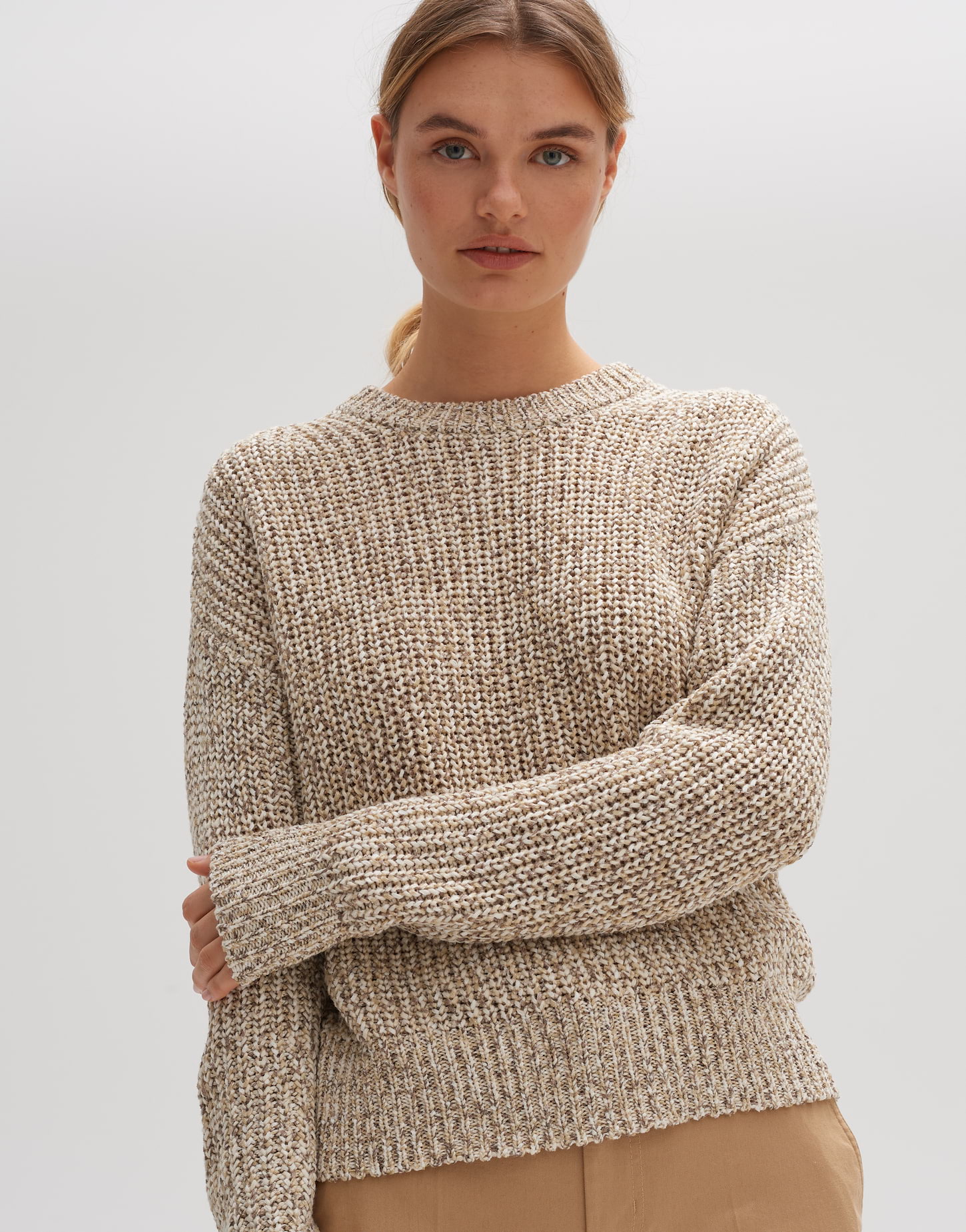 Strickpullover Porunu beige online bestellen | OPUS Online Shop