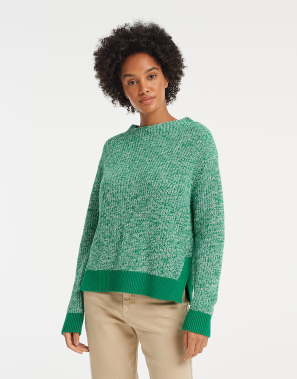 Gebreide trui Partano groen online bestellen | OPUS online shop