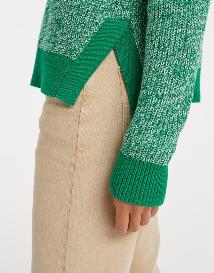 Gebreide trui Partano groen online bestellen | OPUS online shop