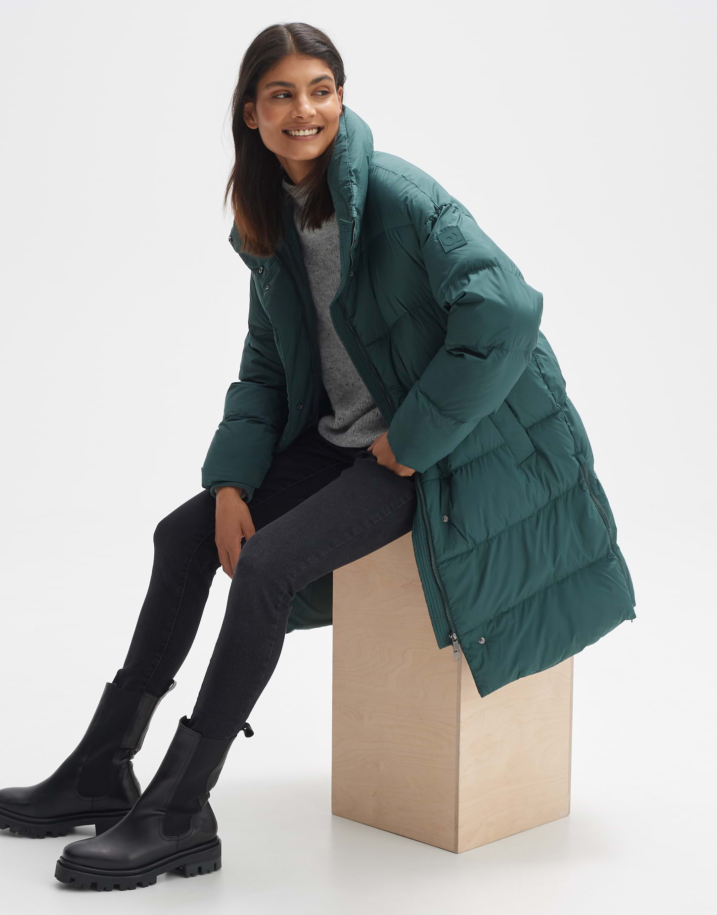 Mantel Hileni grün online bestellen | OPUS Online Shop