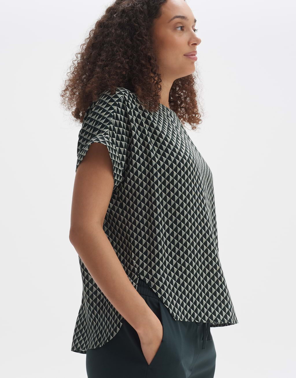 Kurzarmbluse Femka minimal grün online bestellen | OPUS Online Shop