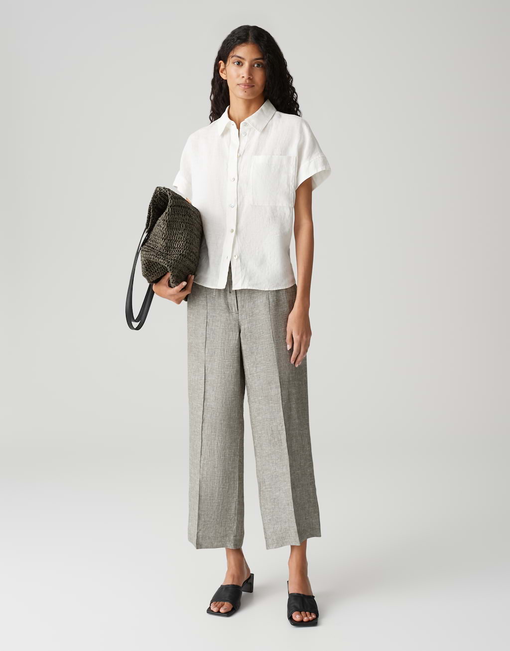 City Pants Maikito linen grün online bestellen | OPUS Online Shop
