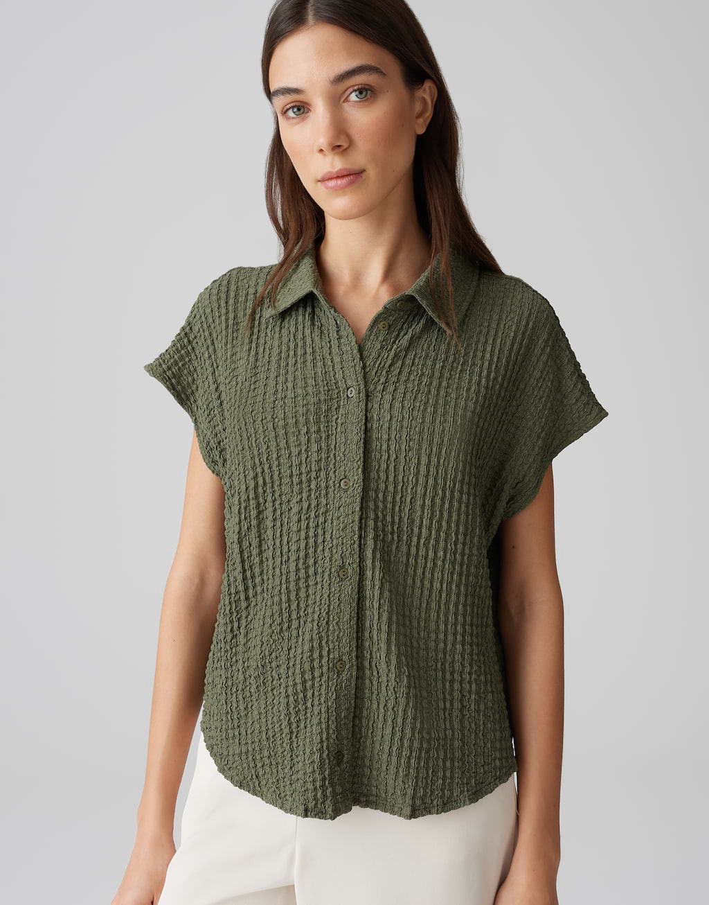 Kurzarmshirt Samsi grün online bestellen | OPUS Online Shop