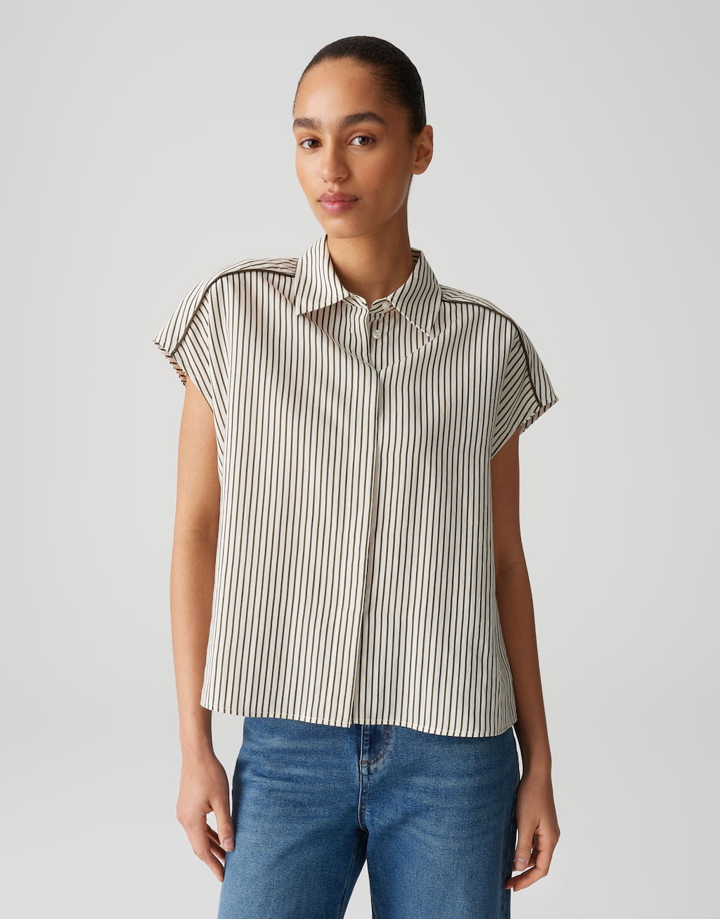 short sleeve blouse Famella green by OPUS | shop your favourites online