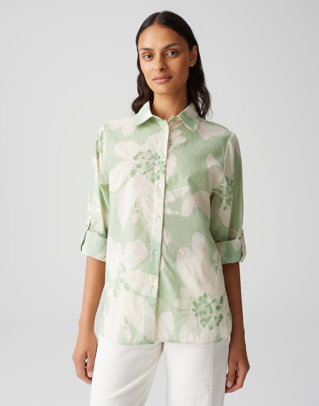 long sleeve blouse Fumine bohème green by OPUS | shop your favourites ...