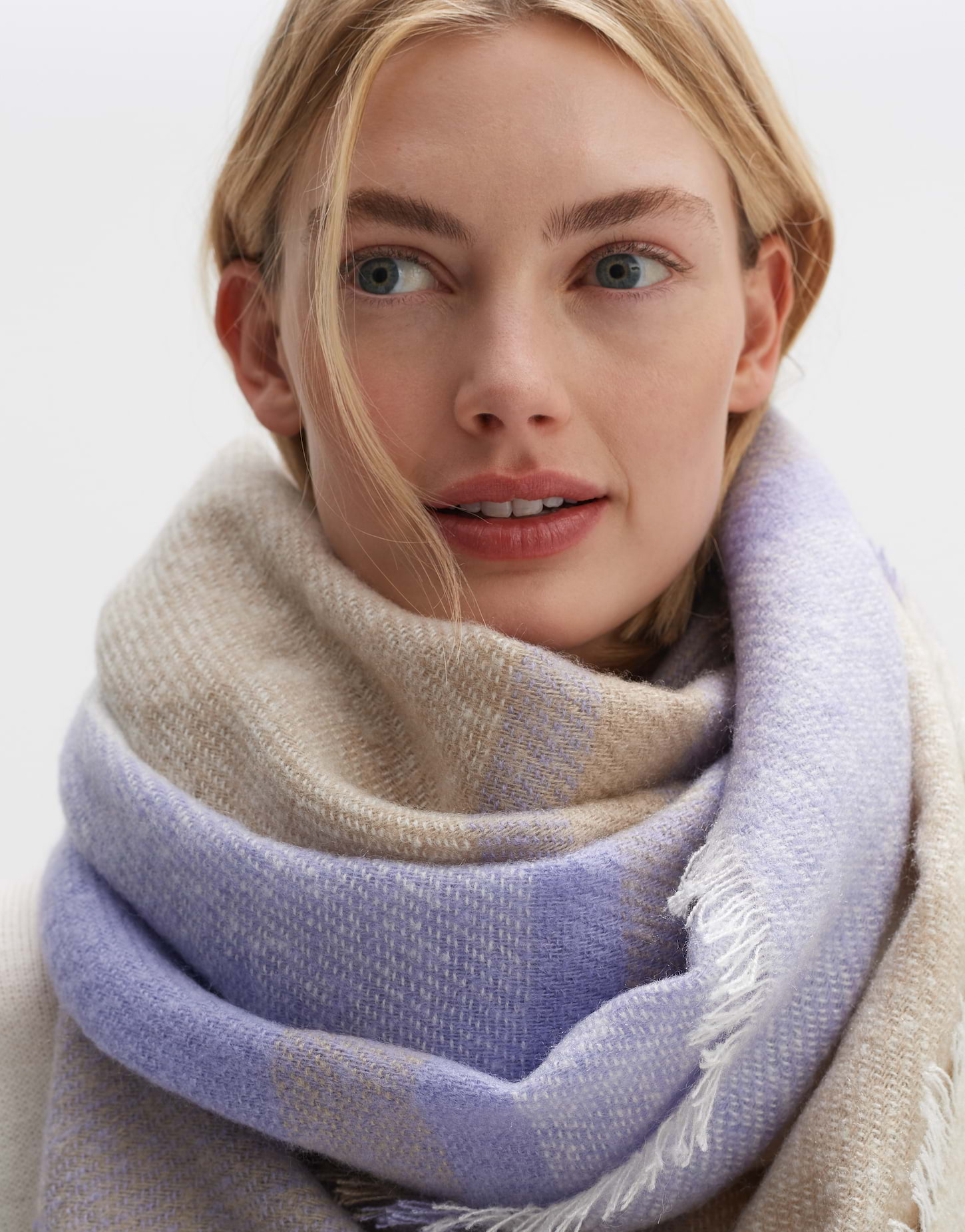 Oversize Schal Akelsa scarf lila online bestellen | OPUS Online Shop
