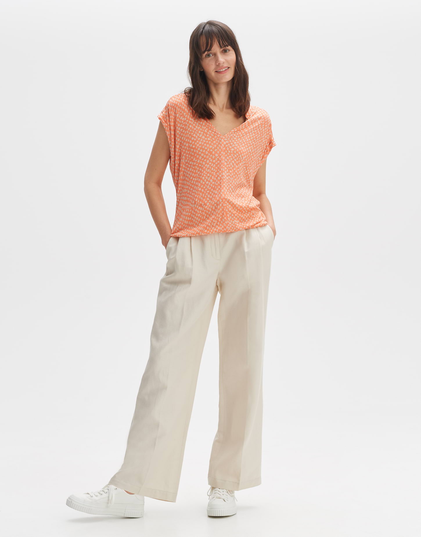 Kurzarmshirt Sandu orange online bestellen | OPUS Online Shop