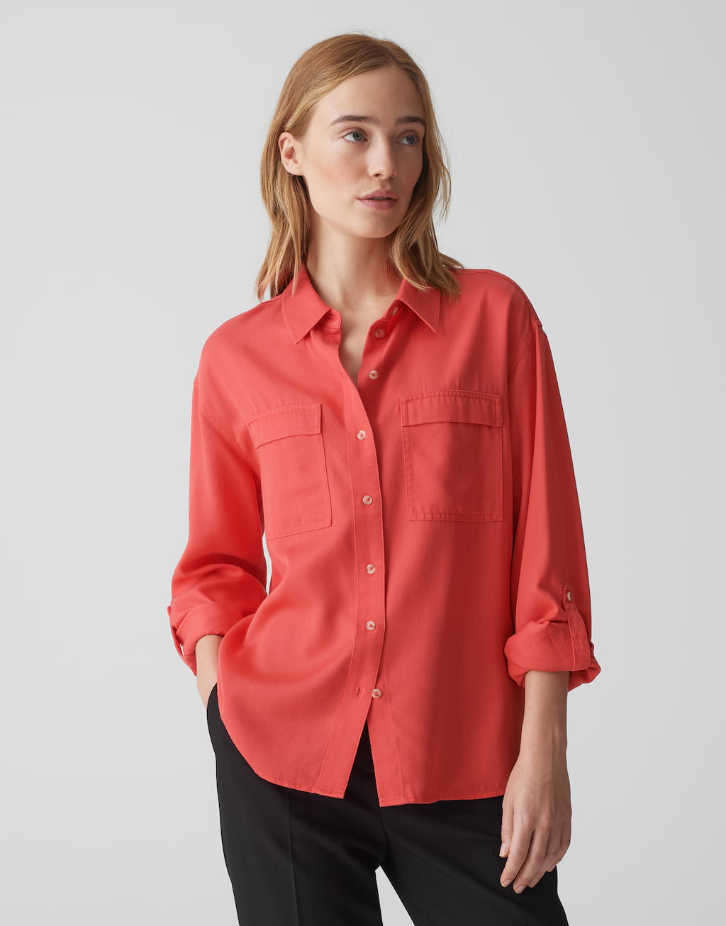 long sleeve blouse Falensa red by OPUS | shop your favourites online