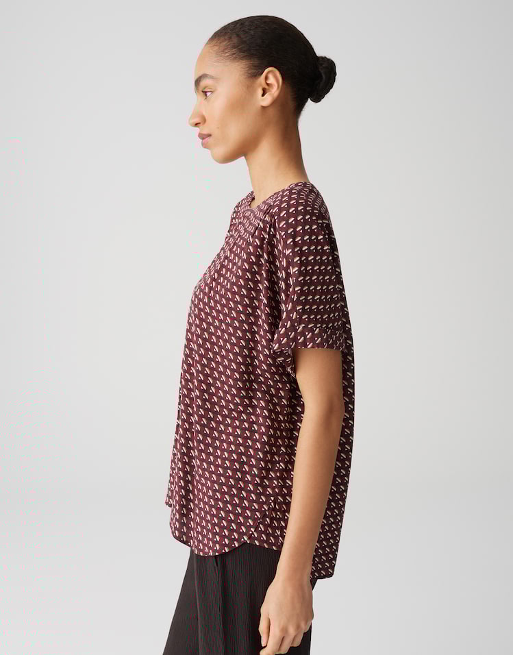 Kurzarmbluse Femka london lila online bestellen | OPUS Online Shop