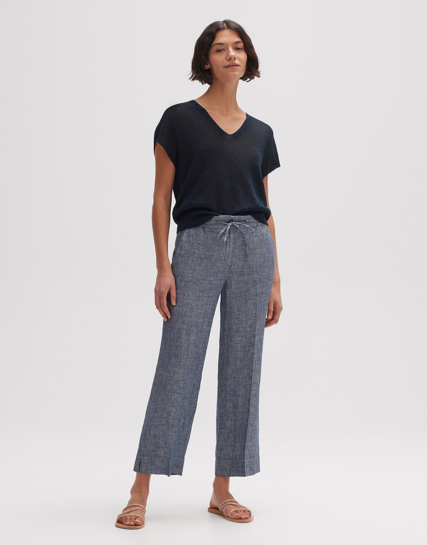 Leinenhose Madeka blau online bestellen | OPUS Online Shop