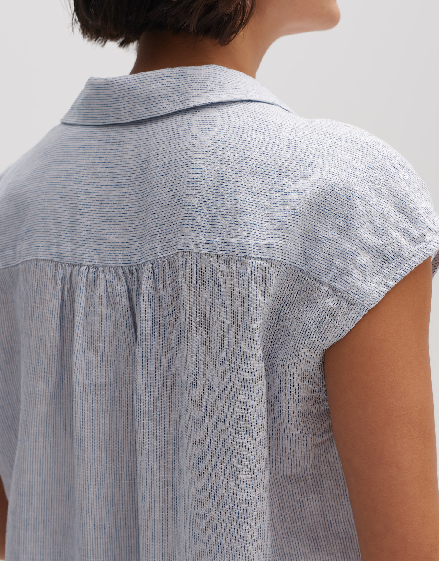 Kurzarmbluse Faara stripe blau online bestellen | OPUS Online Shop