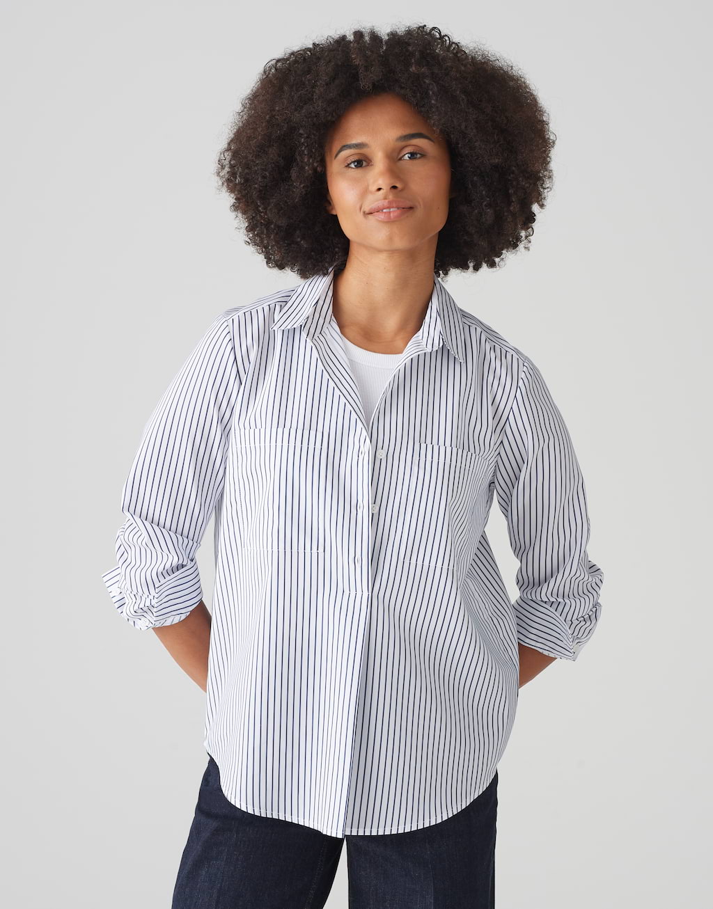 long sleeve blouse Fanile blue by OPUS | shop your favourites online