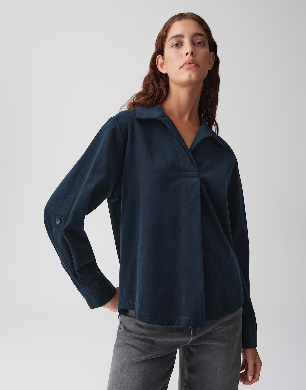 long sleeve blouse Ferika blue by OPUS | shop your favourites online