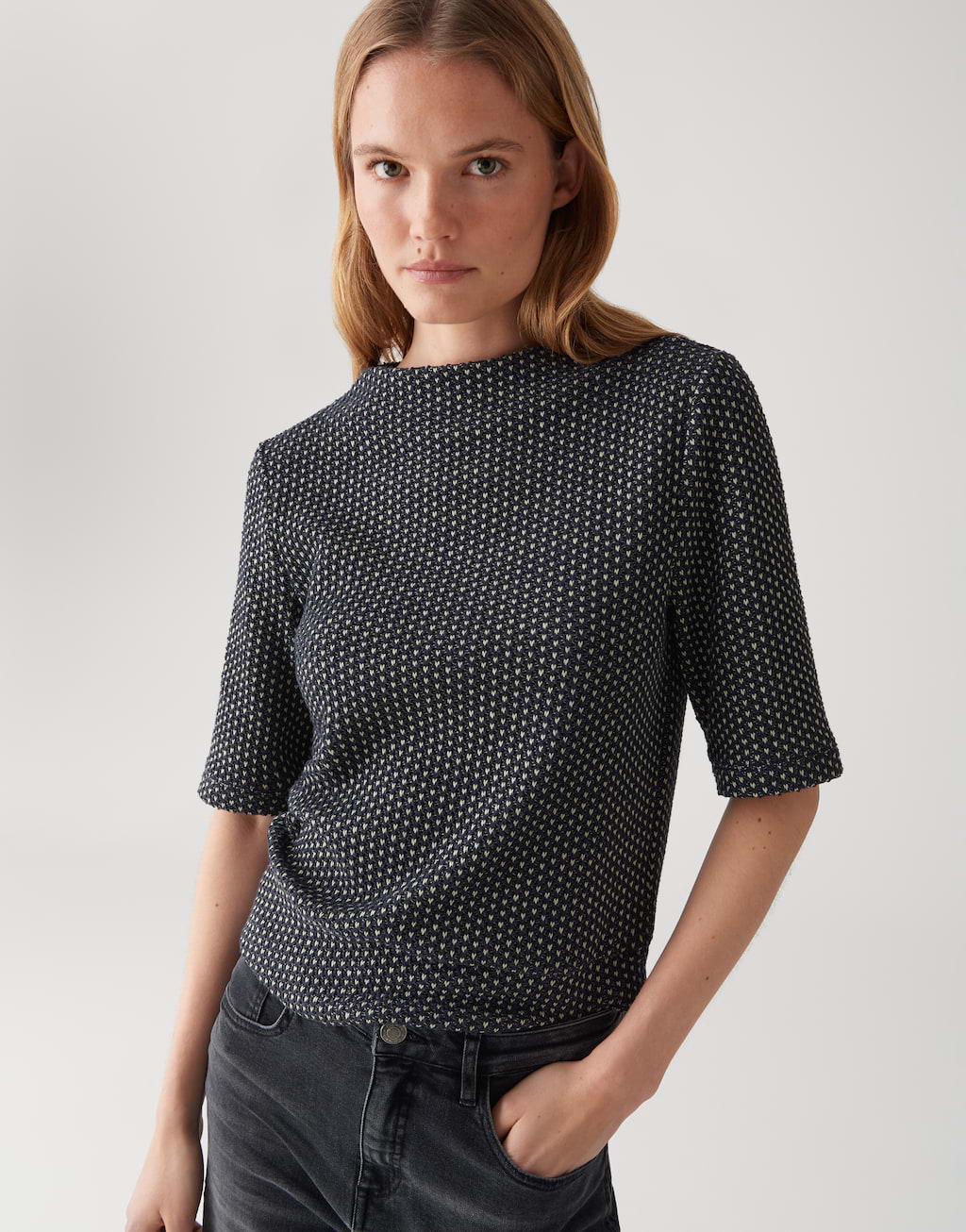 Kurzarmshirt Sawira blau online bestellen | OPUS Online Shop