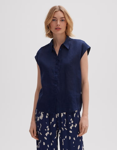 Leinenbluse Faara blau online bestellen | OPUS Online Shop