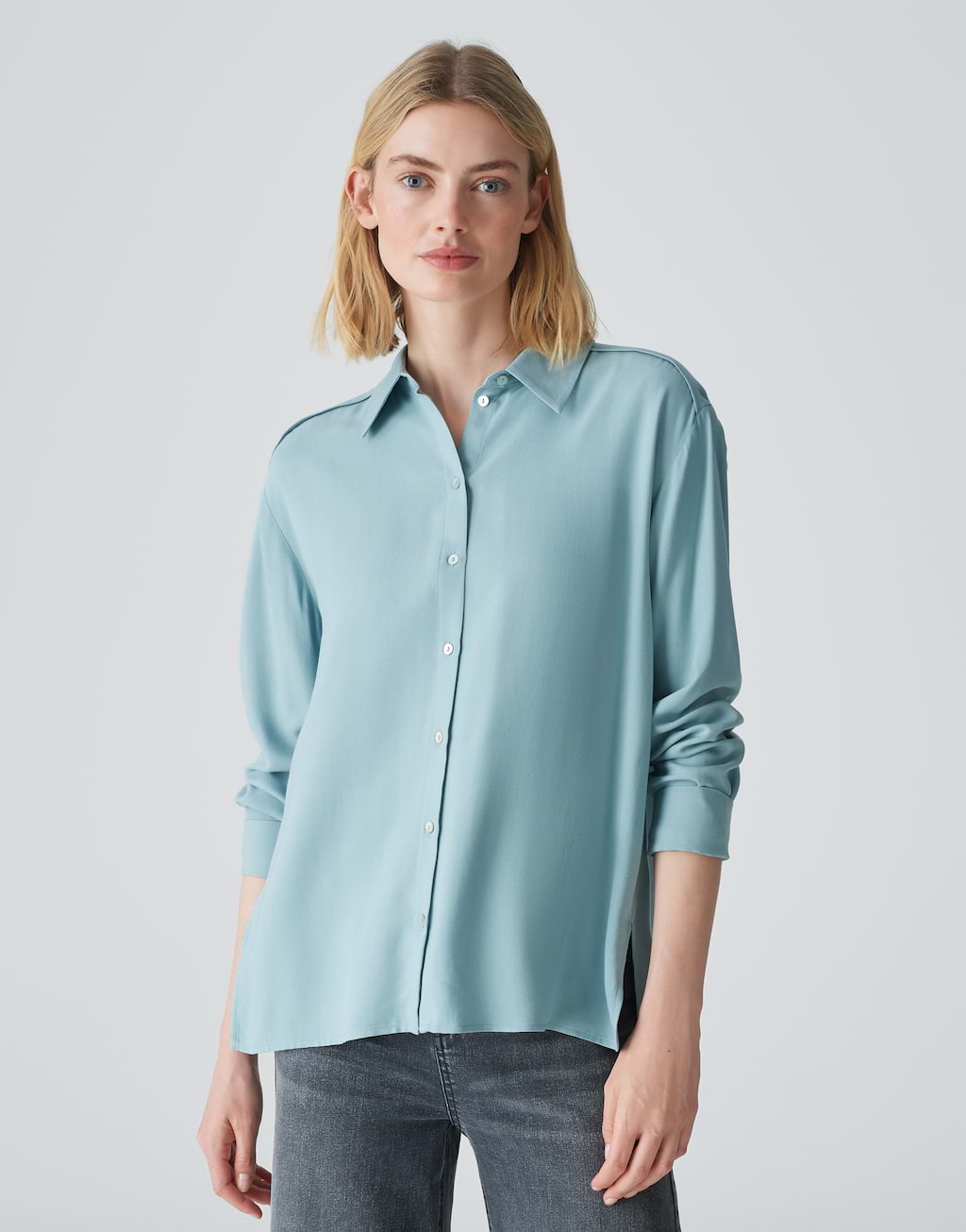long sleeve blouse Fuhla blue by OPUS | shop your favourites online