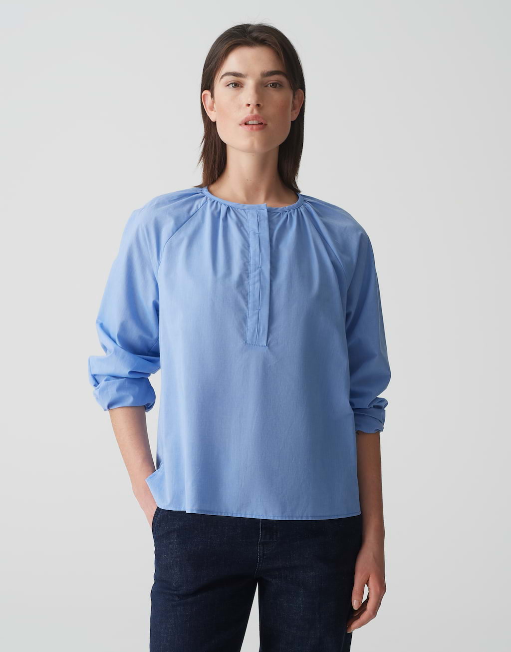 long sleeve blouse Fidora blue by OPUS | shop your favourites online