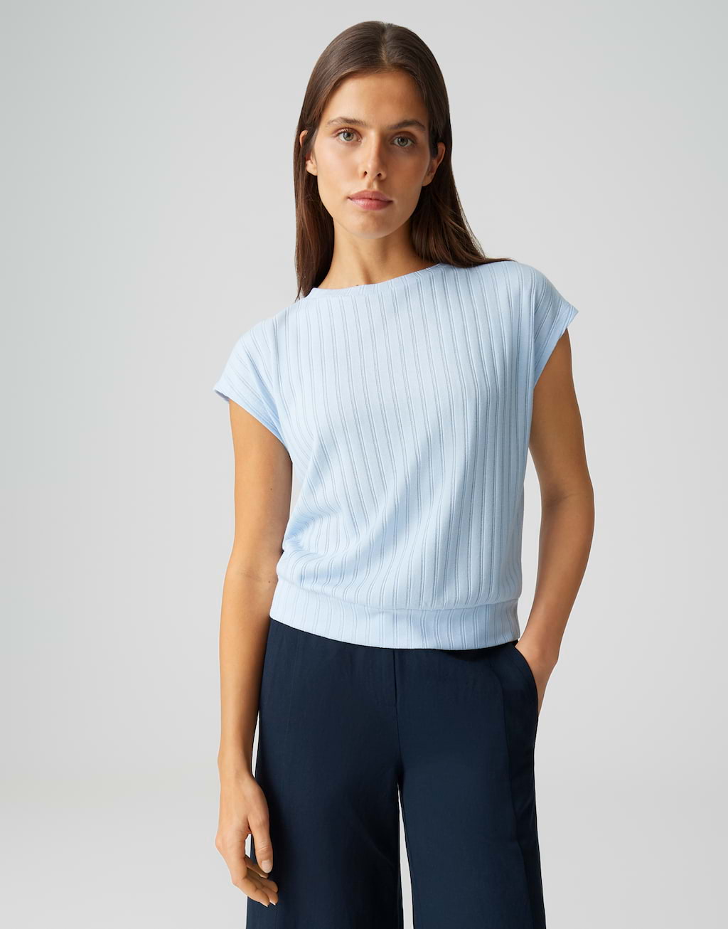 Kurzarmshirt Sapino blau online bestellen | OPUS Online Shop